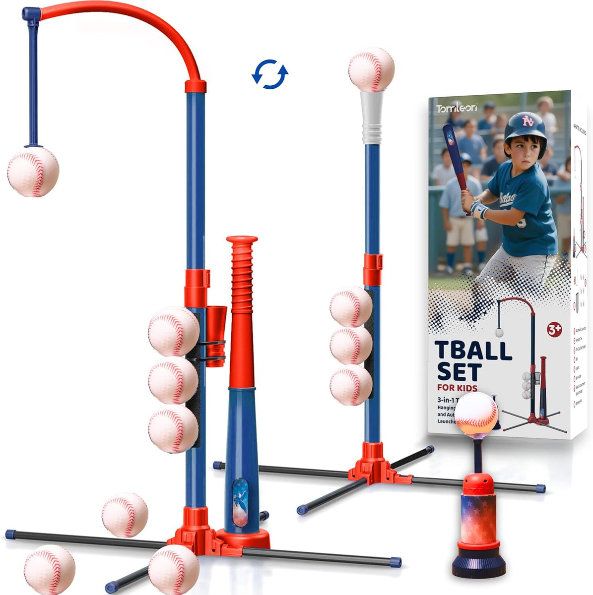 3-in-1 Baseball Set for Kids and Toddlers – Tomleon